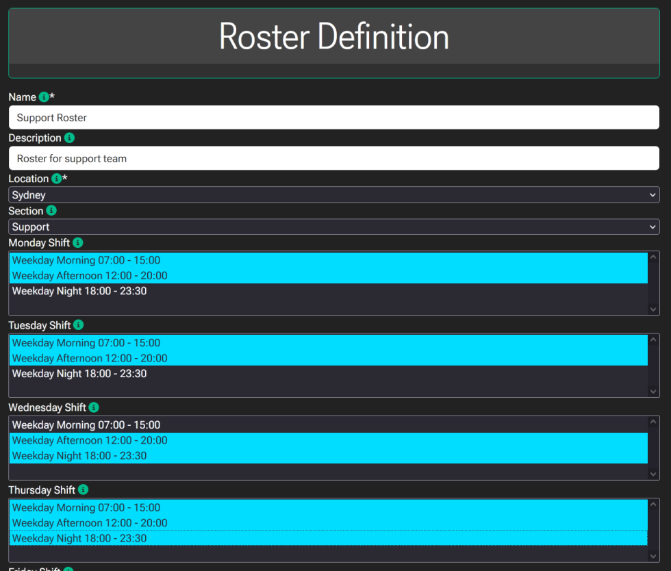 How to create roster definitions - Rostering app | Scheduling software ...