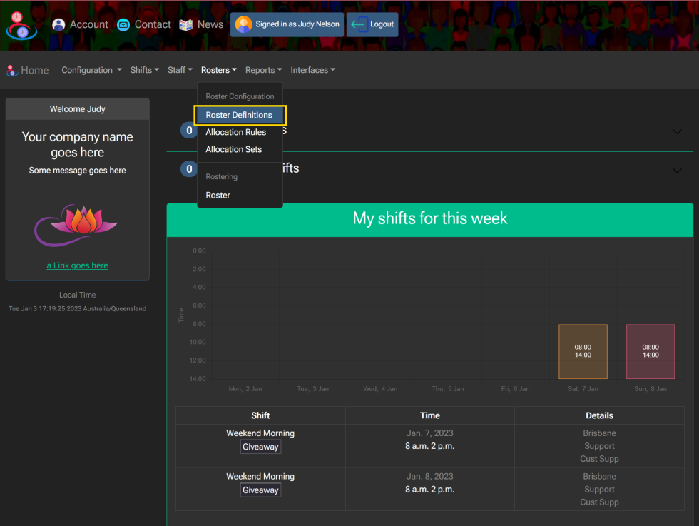 How to create roster definitions - Rostering app | Scheduling software ...