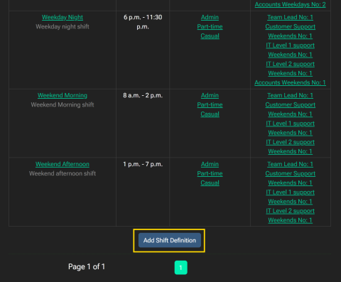 How to create shift definitions - Rostering app | Scheduling software ...